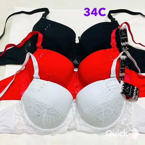 City Intimates | Intimates & Sleepwear | 34c Nwt 3 Pc Lace Contour Bras ...